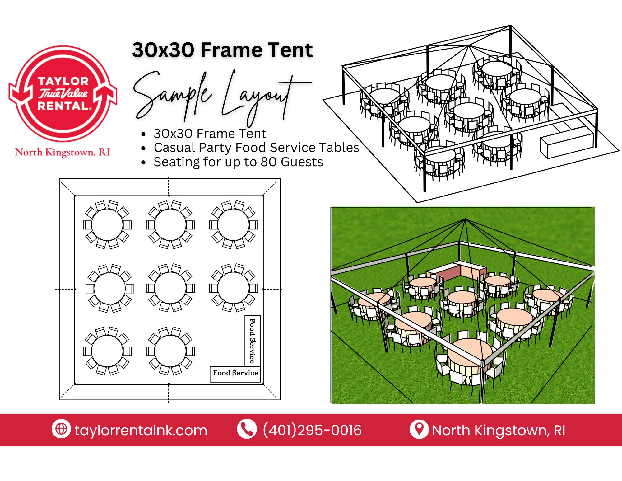 Sample Tent Layouts - Taylor Rental North Kingstown
